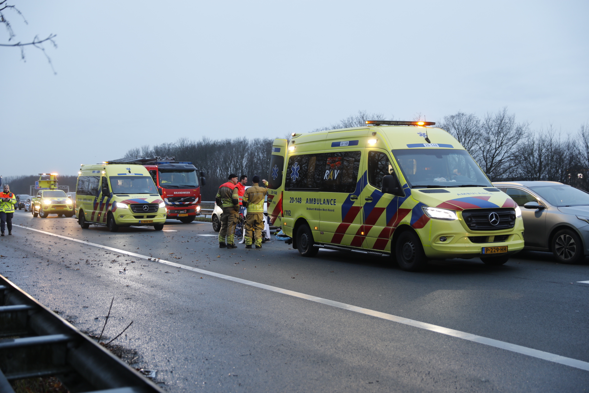 Automobilist overleden bij ongeluk op snelweg - 112 Nederland