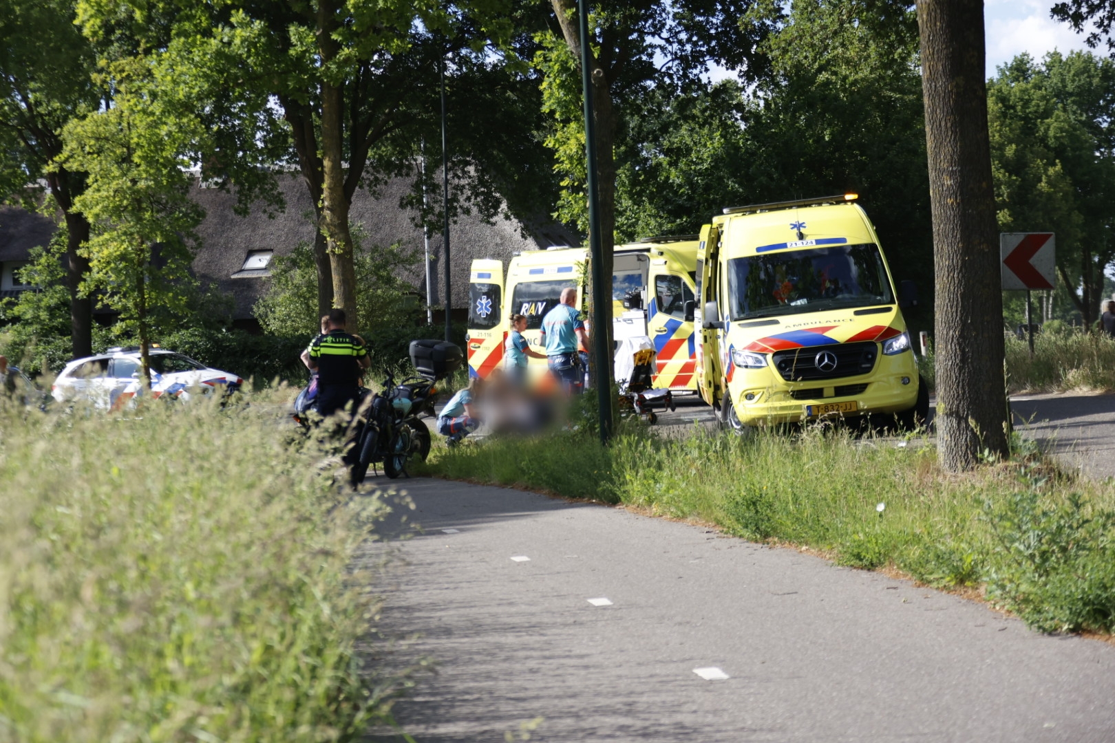 Twee gewonden door ongeval met motor en fatbike - 112 Nederland