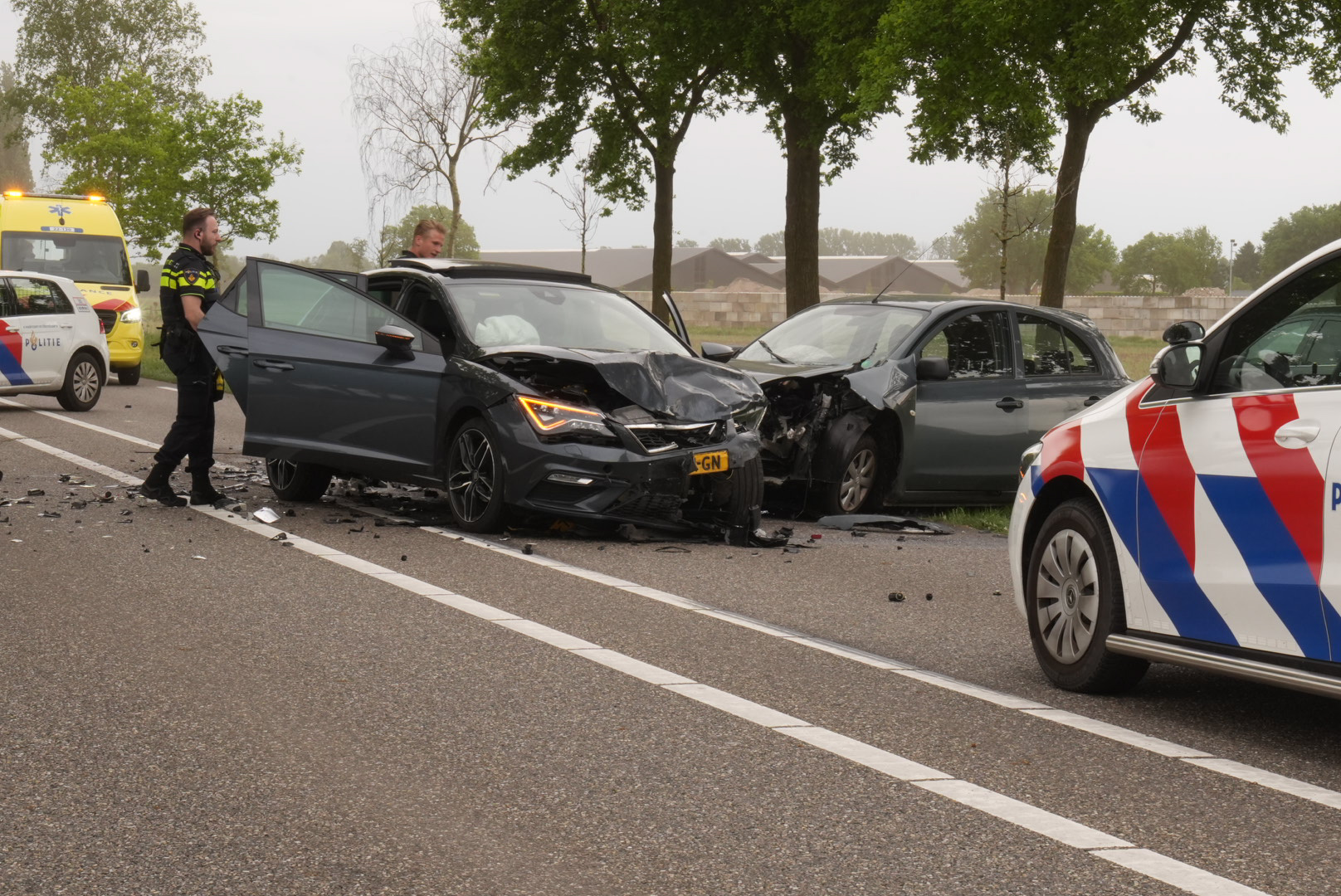 Gewonde bij frontale aanrijding - 112 Nederland